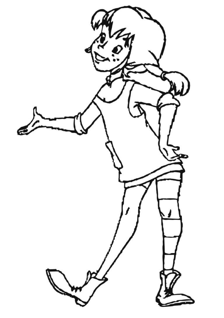 Pippi Longstocking Coloring Pages