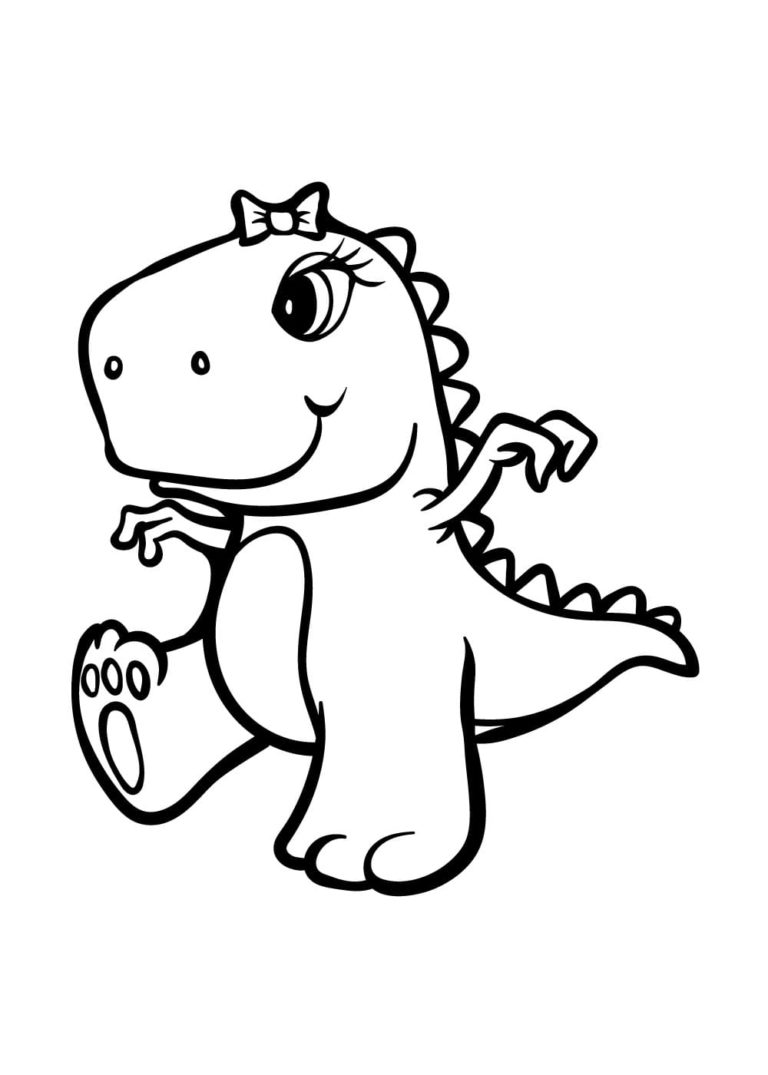 Cute Dinosaurs Coloring Pages