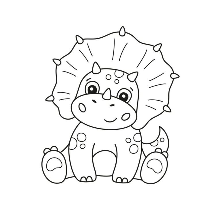 Cute Dinosaurs Coloring Pages