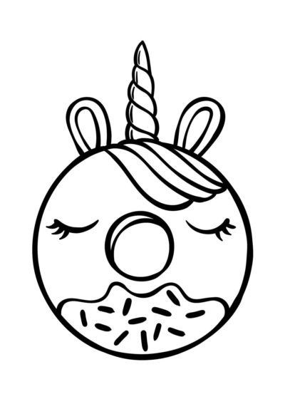 Coloriage Beignet à imprimer