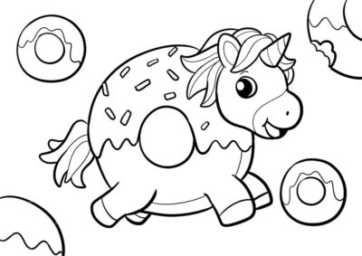 Coloriage Beignet à imprimer
