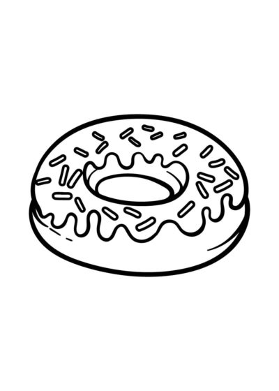 Coloriage Beignet à imprimer