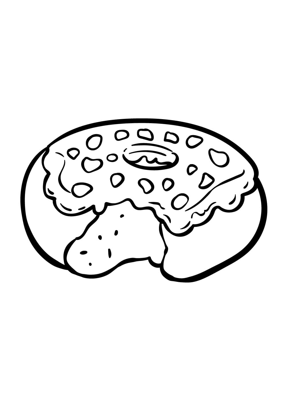 Ausmalbilder Donut | Kostenlos Malvorlagen zum Ausdrucken