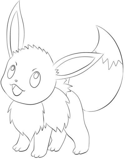 Eevee Coloring Pages