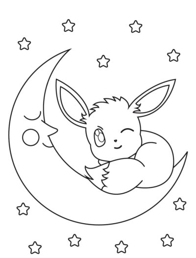 Eevee Coloring Pages