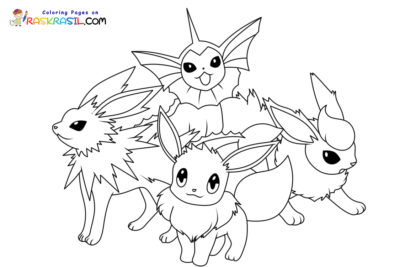 Eevee Coloring Pages