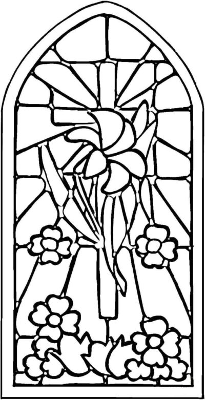 Coloriage Vitrail à imprimer