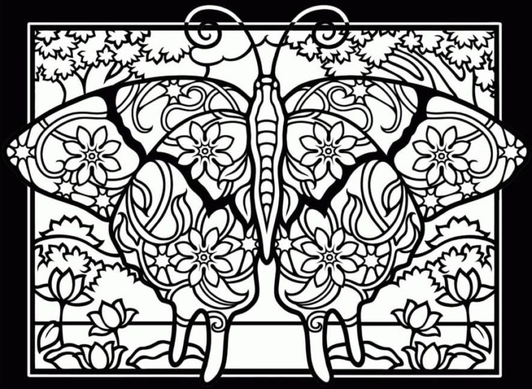 Coloriage Vitrail à imprimer
