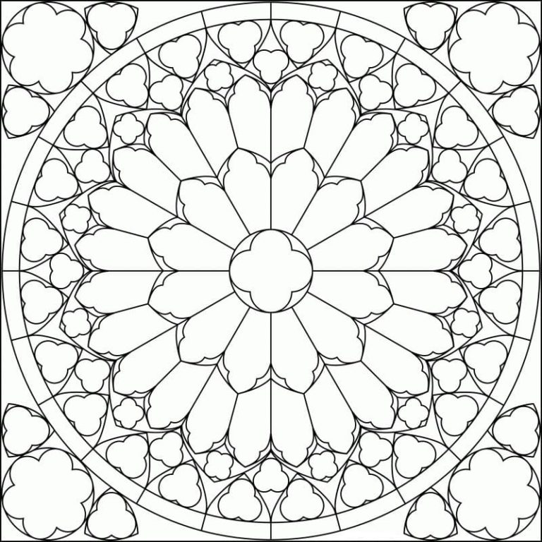 Coloriage Vitrail à imprimer