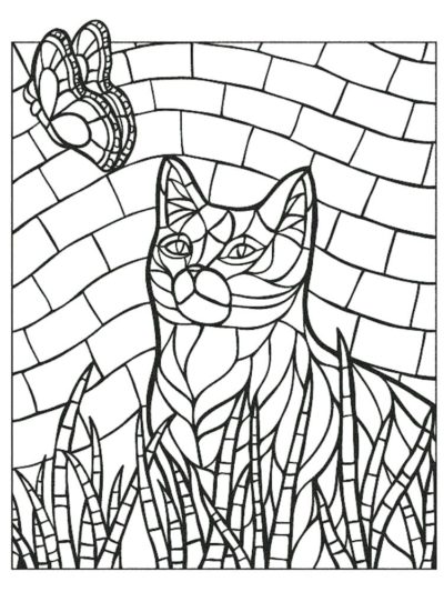 Coloriage Vitrail à imprimer