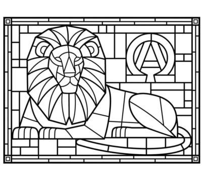 Coloriage Vitrail à imprimer