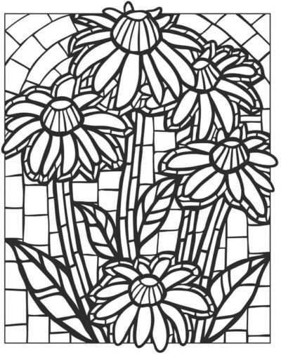 Coloriage Vitrail à imprimer