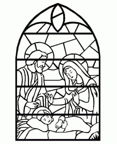 Coloriage Vitrail à imprimer