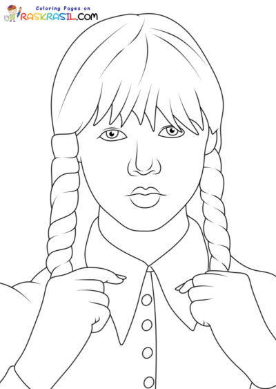 Wednesday Addams Coloring Pages