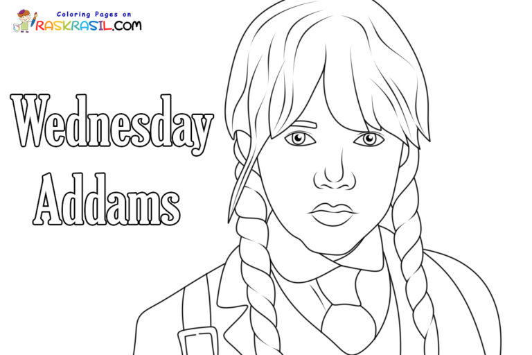 Wednesday Addams Coloring Pages