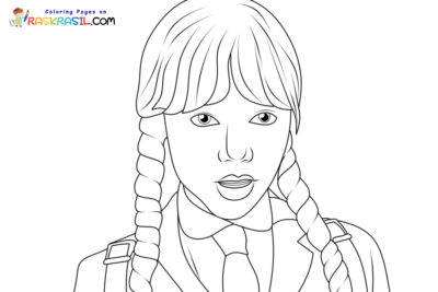 Wednesday Addams Coloring Pages