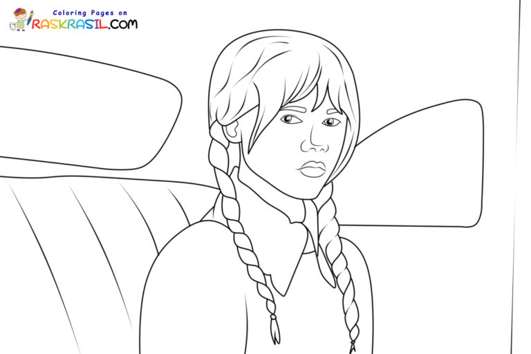 Wednesday Addams Coloring Pages
