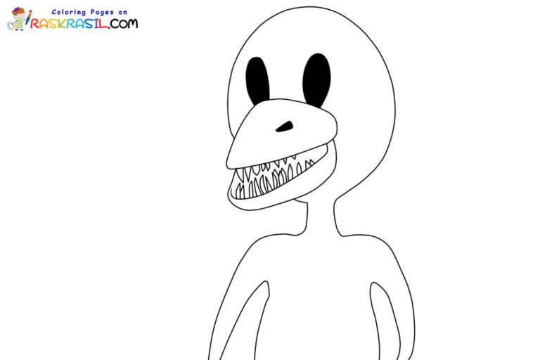 Yellow Rainbow Friends Coloring Pages