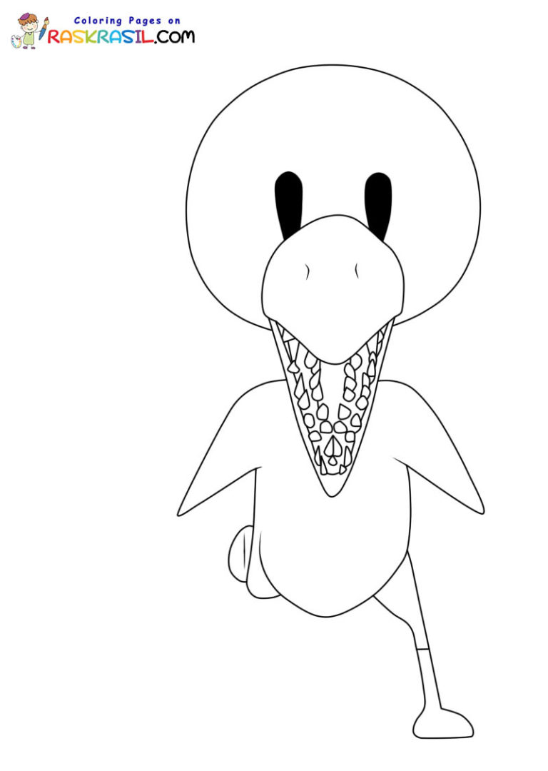 Yellow Rainbow Friends Coloring Pages