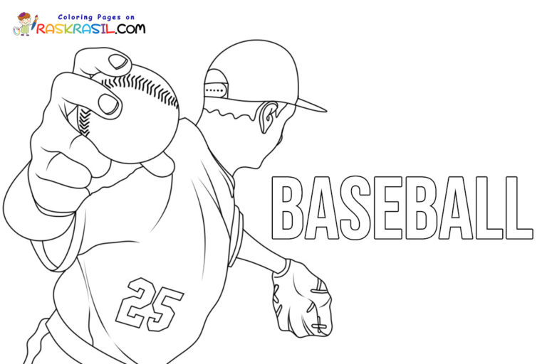 Desenhos de Basebol para Colorir