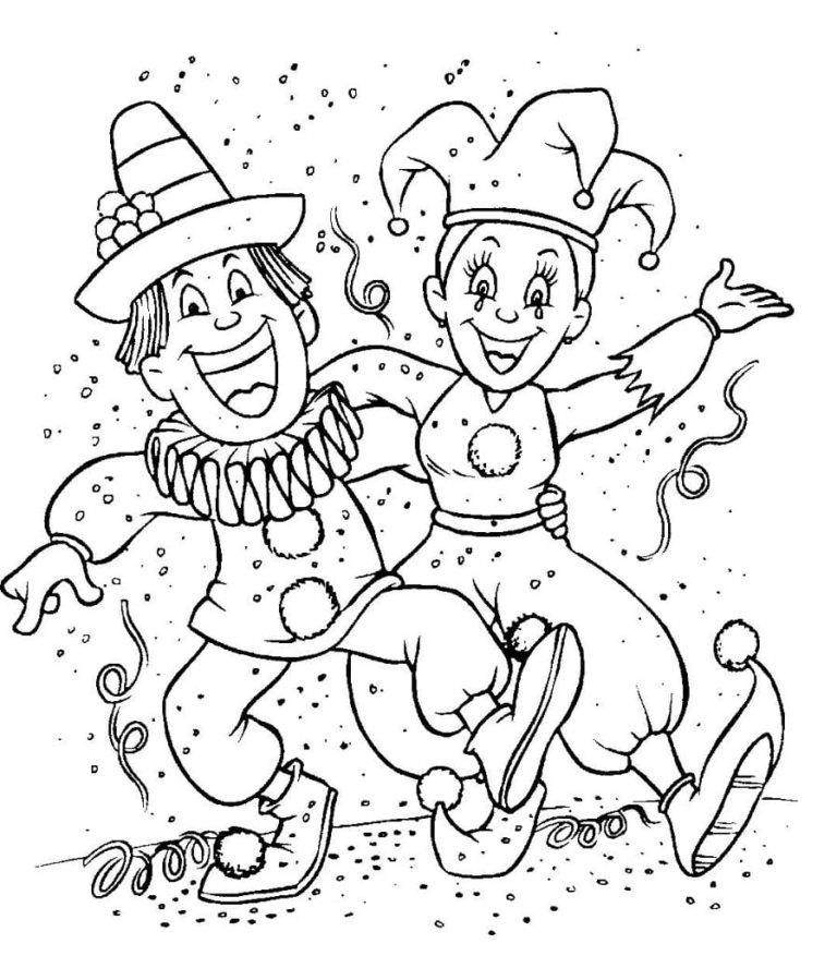 Karneval Colorare Carnevale Colorear Kleurplaat Dibujo Fasching ...