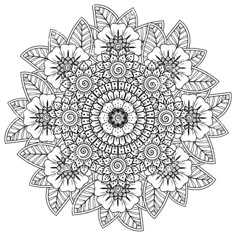Flowers Mandala Coloring Pages | Free Printables