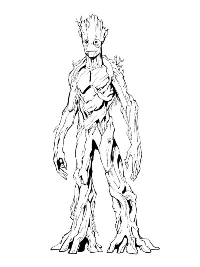 Disegni di Groot da Colorare