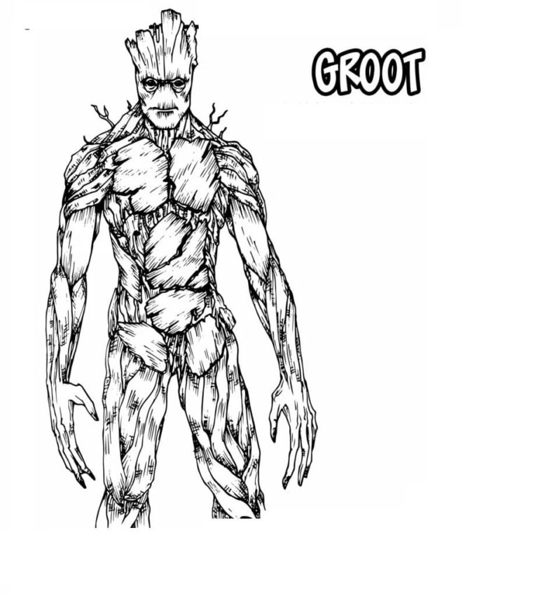 Groot Coloring Pages