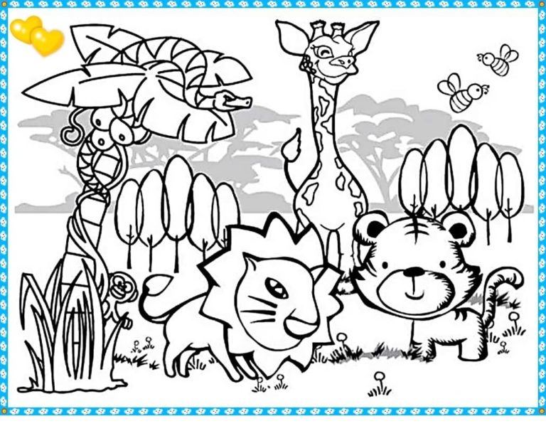Dibujos de Animales de la Selva para Colorear