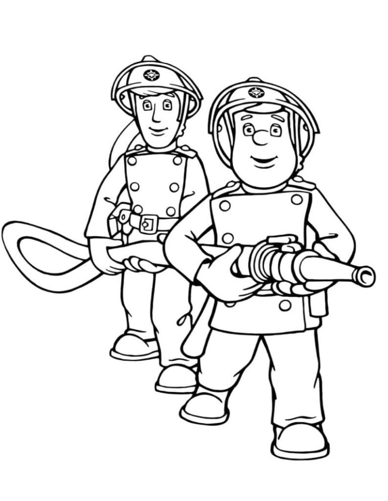 Coloriage Pompier à imprimer