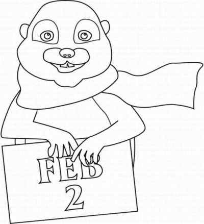 Coloriage Jour de la Marmotte à imprimer