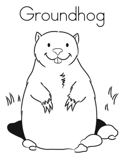 Dibujos de Día de la Marmota para Colorear