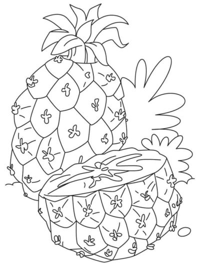 Coloriage Ananas à imprimer