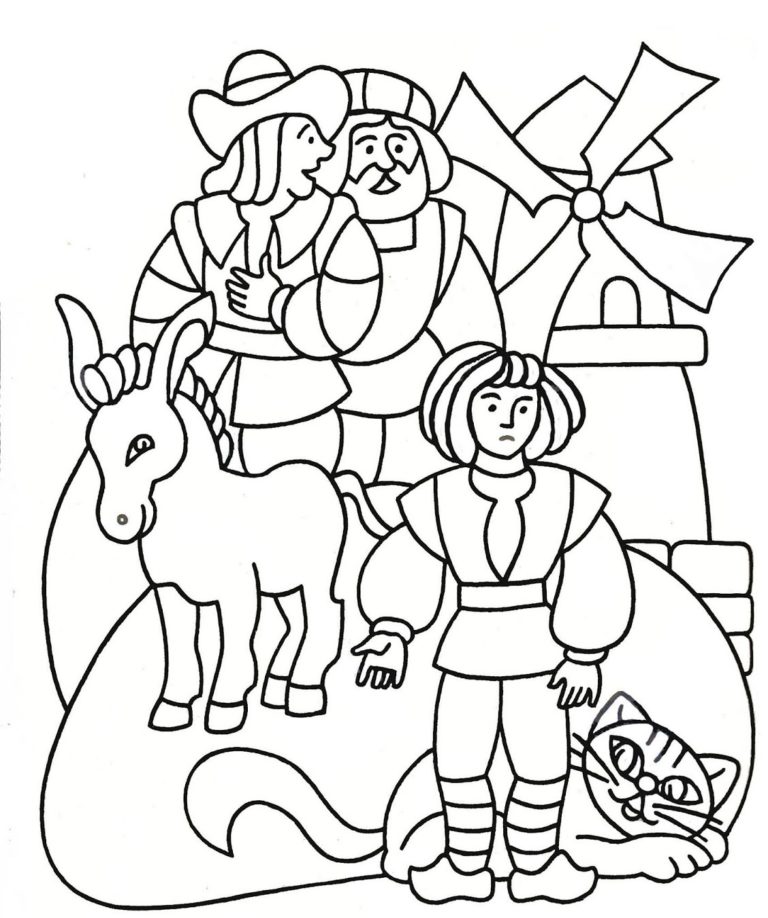 Dibujos De El Gato Con Botas Para Colorear