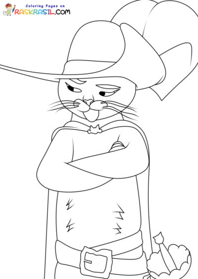 Coloriage Chat Potté à imprimer