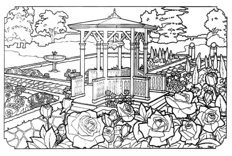 Coloriage Jardin à imprimer