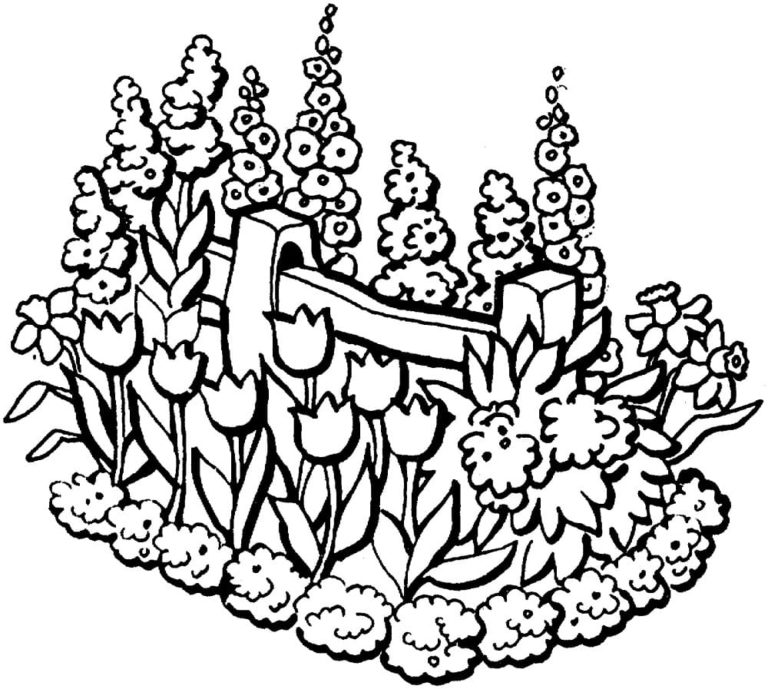 Coloriage Jardin à imprimer