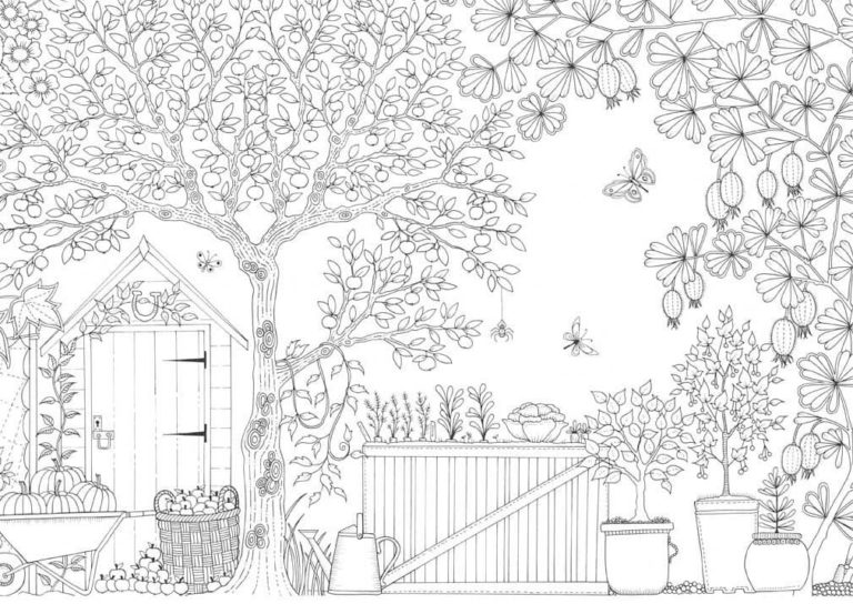 Coloriage Jardin à imprimer