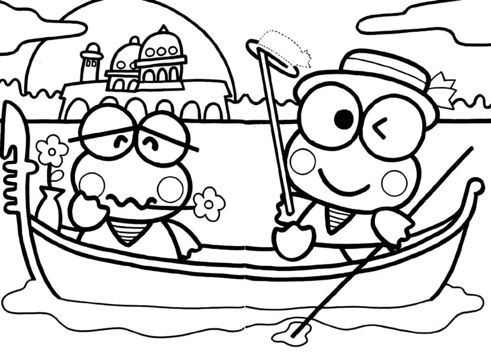 Keroppi Coloring Pages