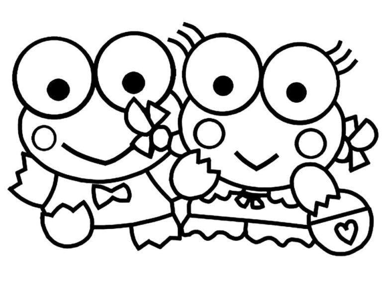 Keroppi Coloring Pages