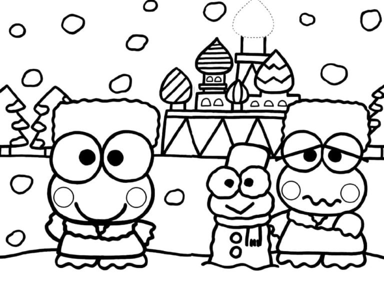 Keroppi Coloring Pages