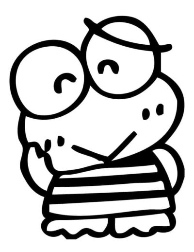 Keroppi Coloring Pages