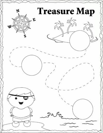 Disegni di Mappa del Tesoro da Colorare
