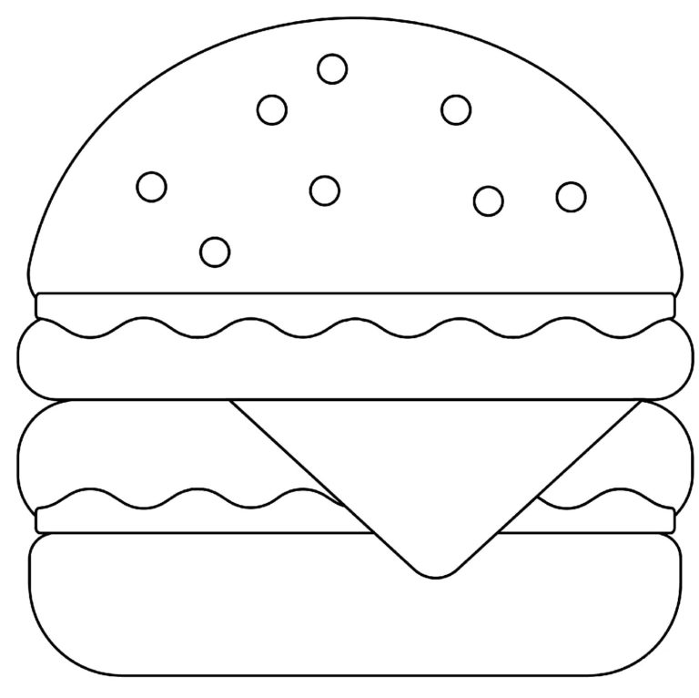 Dibujos de Hamburguesa para Colorear