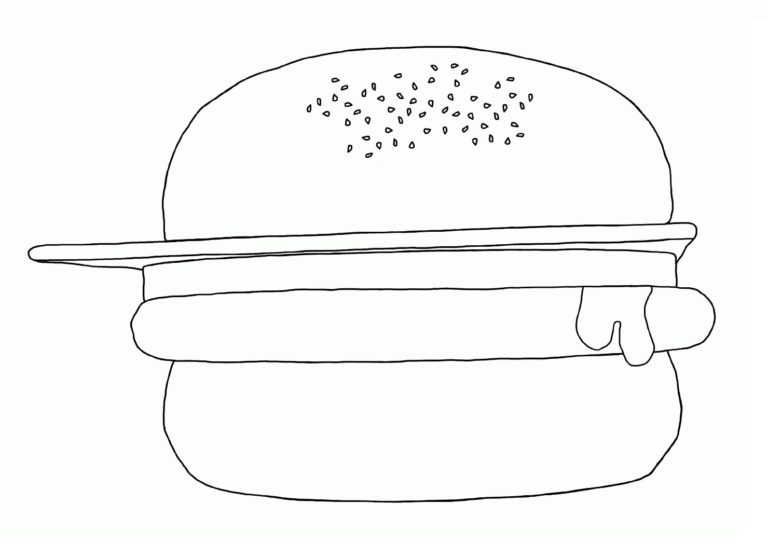 Coloriage Hamburger à imprimer