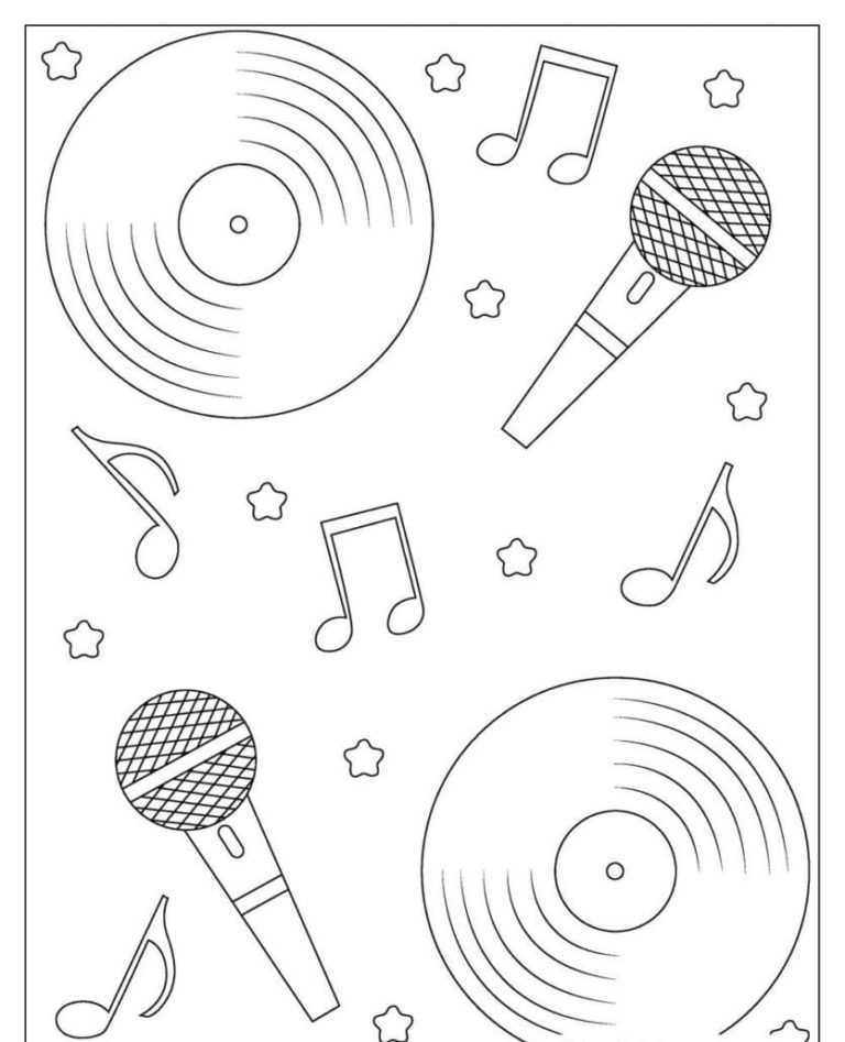 Coloriage Notes de Musique à imprimer