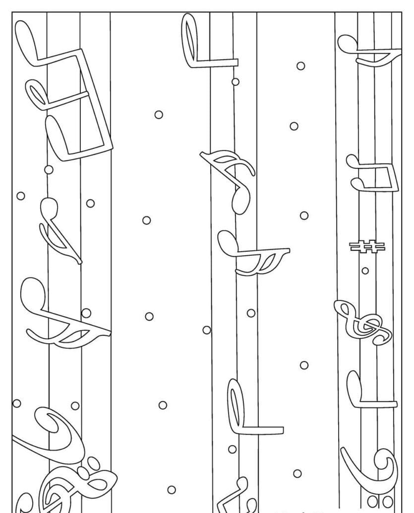 Music Notes Coloring Pages Music Notes Coloring Pages