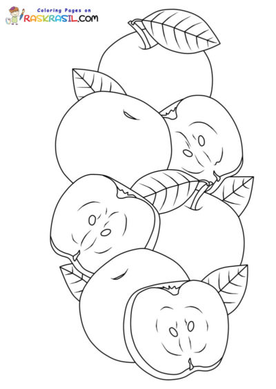 Disegni di Mela da Colorare