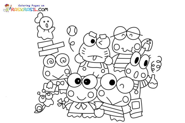 Keroppi Coloring Pages