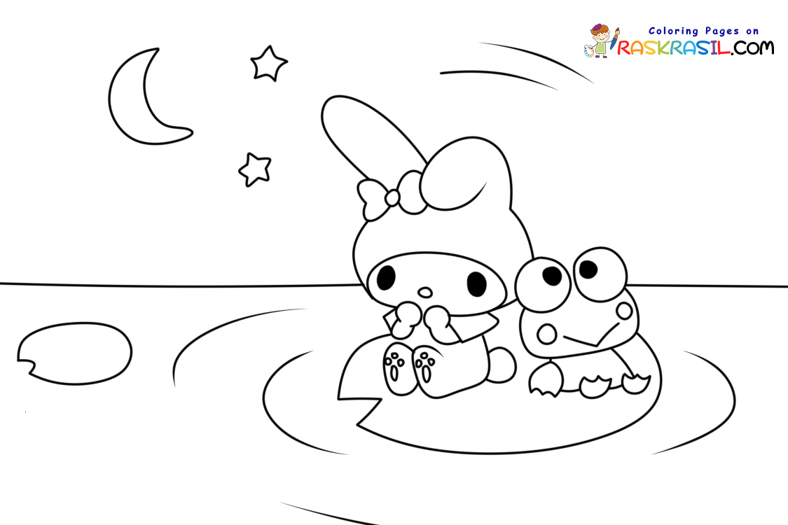 Keroppi Coloring Pages